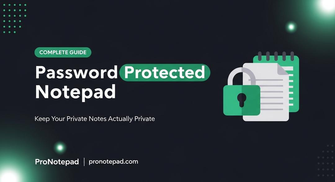Password Protected Notepad: Keep Your Notes Private (Guide)